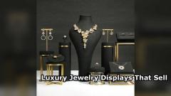 Luxury Gold Jewelry Display Stands for Retail Stores