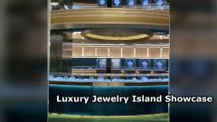 Modern Solid Wood Jewelry Island Showcase for Retail Stores