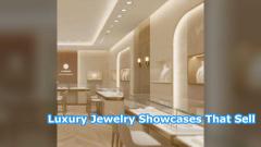 Custom Luxury Jewelry Island Showcase for Retail Stores