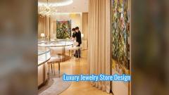 Luxury Cream and Gold Jewelry Store Interior Design