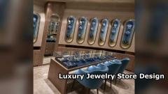 Luxury Walnut Jewelry Store Interior Design Turnkey Solution