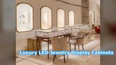 Luxury LED Jewelry Display Cabinet Custom Retail Solutions