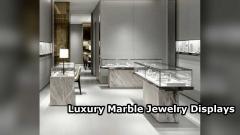 Luxury Marble Jewelry Display Store Fixtures