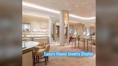 Luxury Round Jewelry Display Case for High End Retail Stores