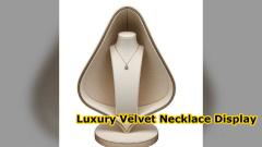 Luxury Velvet Necklace Display for Retail Jewelry Stores