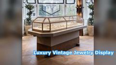 Luxury Vintage Jewelry Display Case Custom Solid Wood