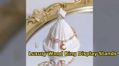 Elegant Wood Ring Display Stand for Jewelry Shops