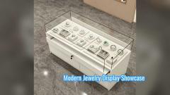 Modern White Jewelry Display Counter for Retail Stores