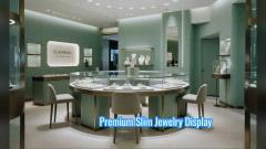 Slim Stainless Steel Jewelry Display Case for Small Shops