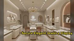 Premium Glass Jewelry Showcase with Anti Theft Security
