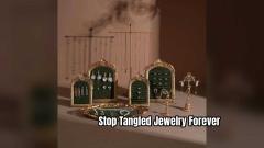 Elegant Baroque Gold Necklace and Jewelry Display Stand