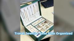 Portable Jewelry Travel Case Premium PU Leather Organizer