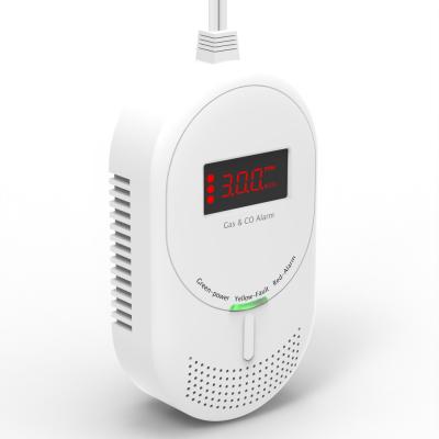 China ODM Carbon Monoxide Gas Detector White AC Gas Detector With Wall Mounted Installation for sale