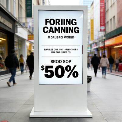 China 75 Inch 3000nits Brightness IP65 Waterproof Outdoor Digital Signage with 4K Resolution and Android OS for sale