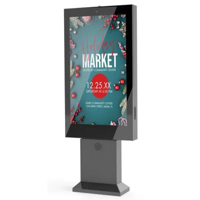 China 49 Inch IP65 Waterproof Outdoor Digital Signage with 3000cd/m2 High Brightness LCD Display Advertising Kiosk for sale