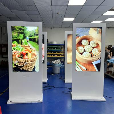 China IP65 Waterproof 4K Resolution Outdoor Digital Signage with 3000nits Brightness LCD Totem Kiosk Touch Screen Media Player for sale