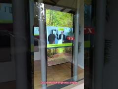 lcd smart window display with 1920*1080 high resolution and adjustable brightness