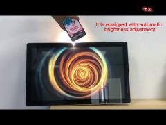 43''outdoor lcd displays screen suspended advertising digital signage