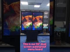 55-Inch Dual-Screen Side-By-Side Outdoor Waterproof High Brightness KFC / McDonald'S Menu Boards