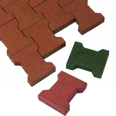 China Customized Color Rubber Brick Paver for sale
