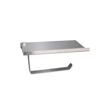 China New Modern Style Cell Phone Toilet Paper Roll Holder 304 Stainless Steel Wall Mount Paper Towel Holder for sale