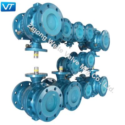 Cina Il ODM PN40 dell'OEM ha flangiato blu della valvola a sfera DN250 di WCB con due sedi valvole in vendita