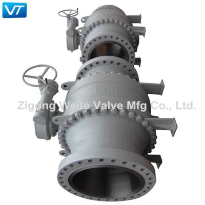 Cina Acciaio al carbonio a 36 pollici manovrato mediante ingranaggi della valvola a sfera WCB del porto pieno ASME B 16,10 in vendita