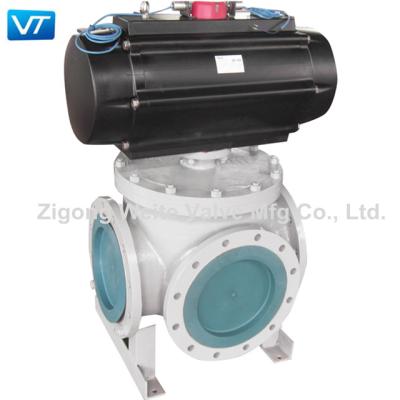 Cina Una valvola a sfera azionata pneumatica WCB di 4 modi in vendita
