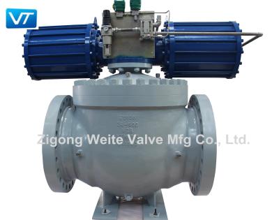 Cina industriale azionato pneumatico di manutenzione online della valvola a sfera dell'entrata della cima di 24In WCB in vendita