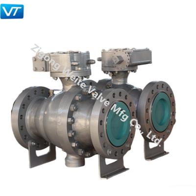 Cina 600LB acciaio al carbonio montato orecchione a 10 pollici della valvola a sfera BS5351 in vendita