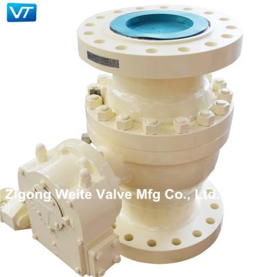 Cina Verme a 10 pollici della valvola a sfera 900LB dell'orecchione dell'acciaio fuso di WCB manovrato mediante ingranaggi in vendita