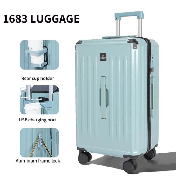 Quality 1683Convenient Travel Companion Aluminum Suitcase with 4 Wheels and Telescopic for sale