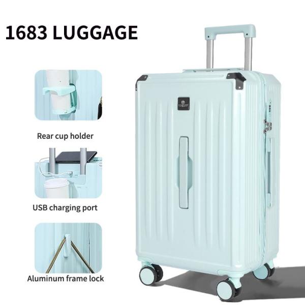 Quality 1683Convenient Travel Companion Aluminum Suitcase with 4 Wheels and Telescopic for sale