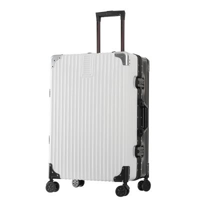 China Aluminum frame metal suitcase  Lock Luggage, Trolley Case, abs suitcase set 20-inch Combination Lock Case, Carry-on Luggage ,travel luggage set for sale
