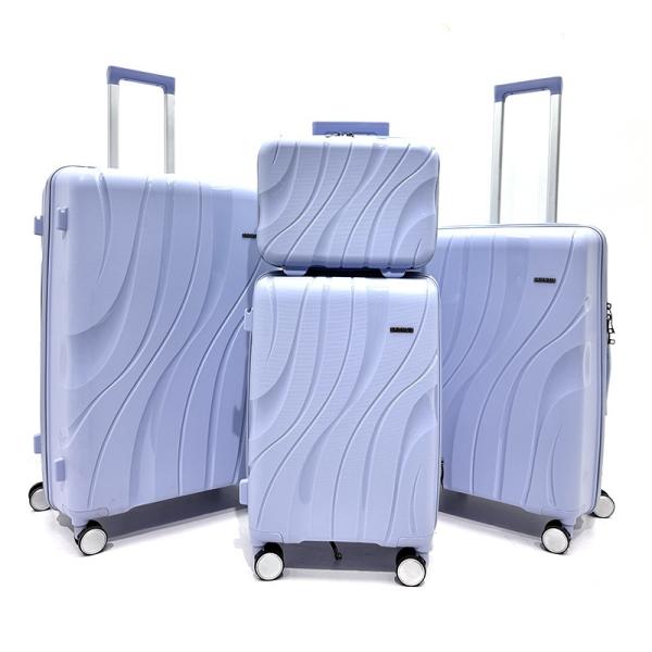 Quality PP Material Lightweight Suitcase with Large Capacity and Aviation Aluminum Pull Rod for Travel for sale