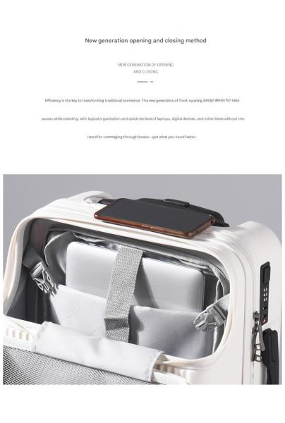 Quality 1012 Front Opening 20-inch TSA Lock Anti-theft Multi-functional Carry-on for sale