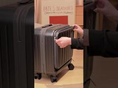 Front opening luggage,small 18 inch suitcaseNo need to lay flat, can be opened standing up