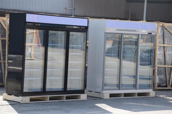 Customized Pizza Glass Door Merchandiser With Top Mounted Condensing Unit