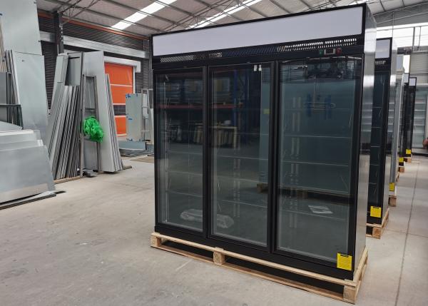 Customized Pizza Glass Door Merchandiser With Top Mounted Condensing Unit