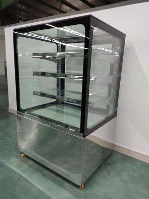 Cina Frigorifero dell'esposizione del dolce del supermercato con le doppie porte di vetro di scivolamento temperate lustrate posteriori in vendita