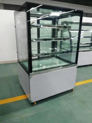Cina Frigorifero dell'esposizione del dolce del supermercato con le doppie porte di vetro di scivolamento temperate lustrate posteriori in vendita