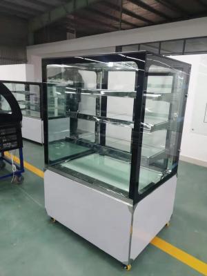 Cina Frigorifero dell'esposizione del dolce del supermercato con le doppie porte di vetro di scivolamento temperate lustrate posteriori in vendita