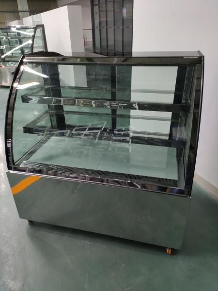 Energy Saving Bread Refrigerator With 2PCS Up Glass Shelves