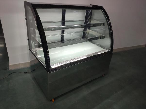Energy Saving Bread Refrigerator With 2PCS Up Glass Shelves
