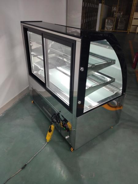 Energy Saving Bread Refrigerator With 2PCS Up Glass Shelves
