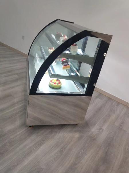 Energy Saving Bread Refrigerator With 2PCS Up Glass Shelves