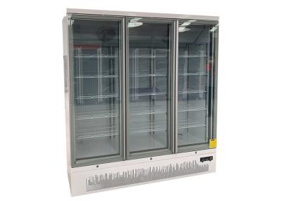 Cina Congelatore per merchandiser a tre porte in vetro bianco autonomo a basso rumore in vendita
