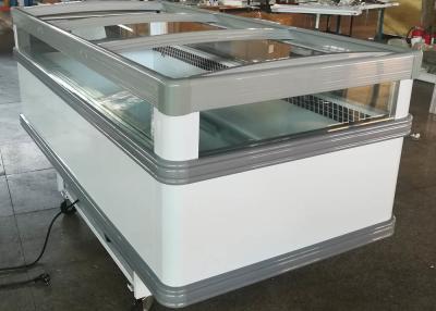 Cina Supermarket Island Dual Temp Frigorifero congelatore con coperchi scorrevoli in vetro in vendita
