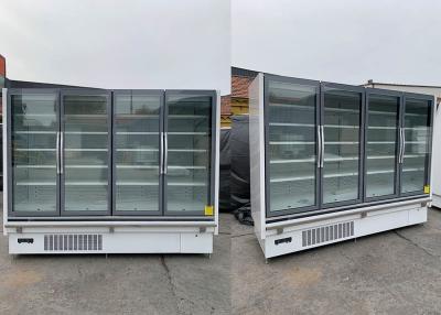 China R404a Self Contained Multiplexed Glass Door Merchandiser Freezers Air Cooling for sale