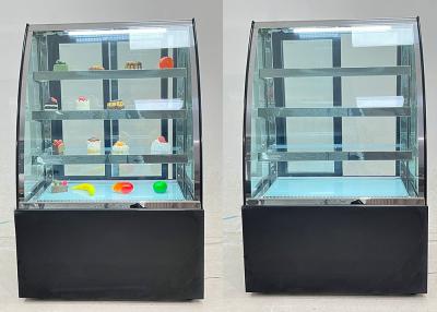 China O preto R290 automático degela a largura 1200mm da mostra da padaria da pastelaria à venda